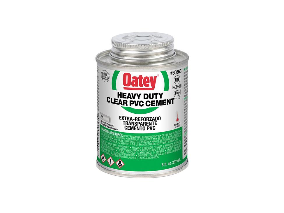 Oatey Heavy Duty Clear Cement For Pvc 8 Oz Ace Hardware - Riset
